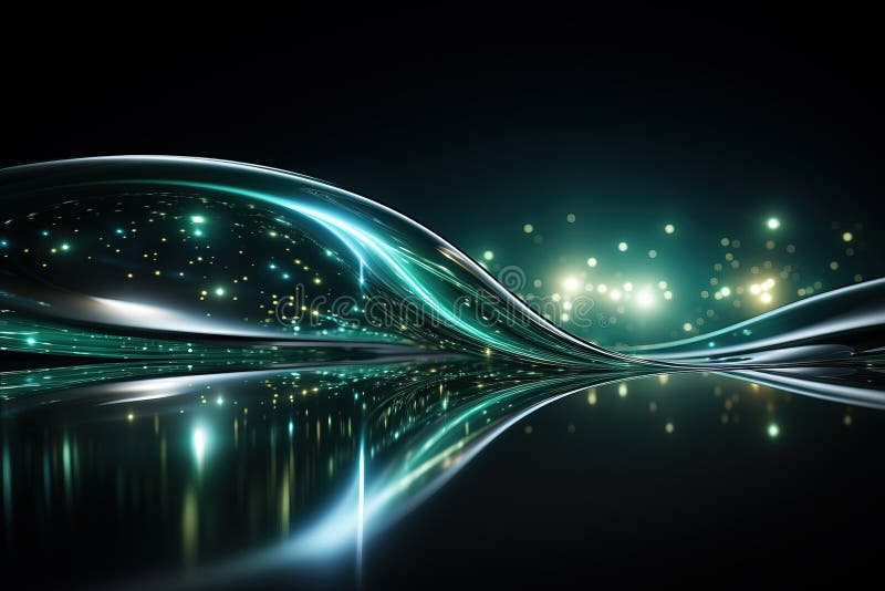 Light Data Tranfer Artificial Intelligence Network Background ...