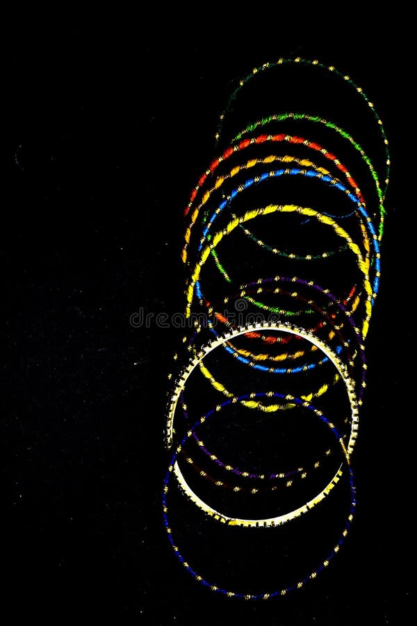 Light Decorative Creative Artifact Effect on Black Background. Stock ...