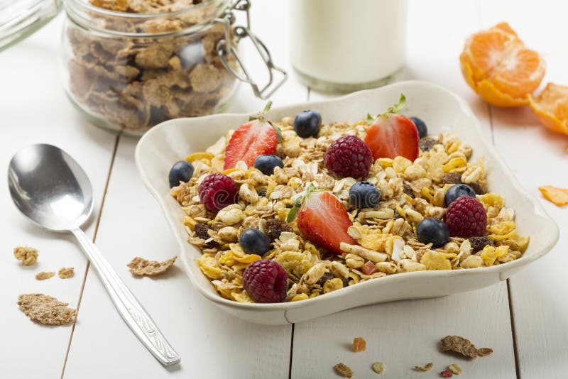 Light, delicious breakfast stock photo. Image of background - 190669838