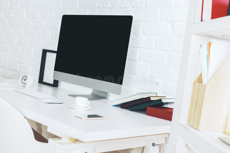 Light Designer Desktop Side Stock Photo - Image of frame, creative ...