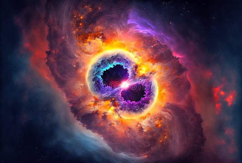 Light of a Distant Star, Cosmic Nebula, Galaxy Background Stock ...