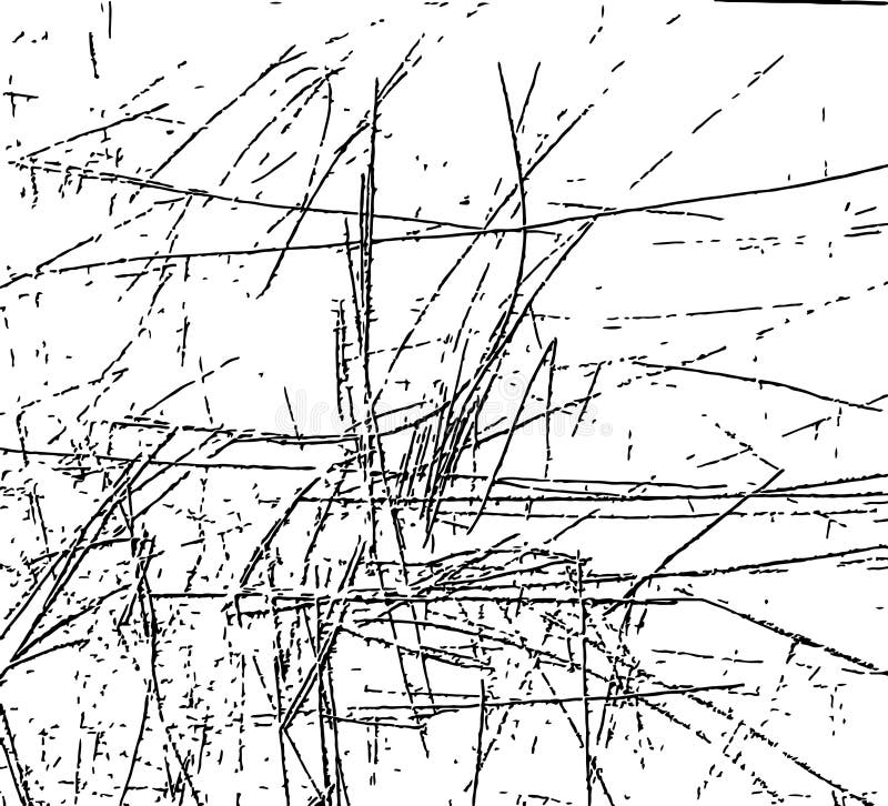 Simple Abstract Black and White Drawing. Expressive Drawing Stock ...