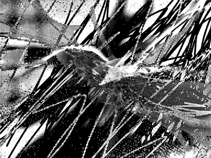 Simple Abstract Black and White Drawing. Expressive Drawing. Abstract ...