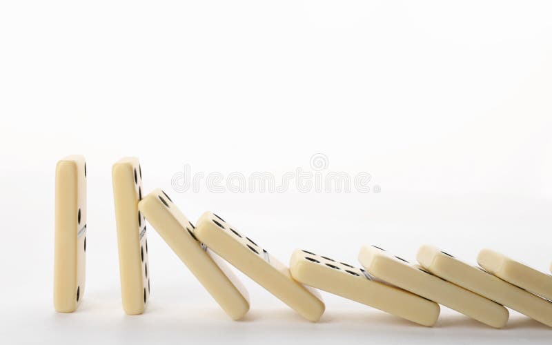 Light Domino Tiles Falling on White Background Stock Image - Image of ...