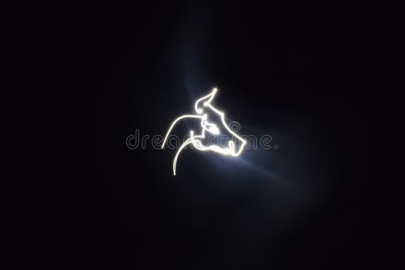 Light Drawing on Black Background Neon Stock Image - Image of script ...