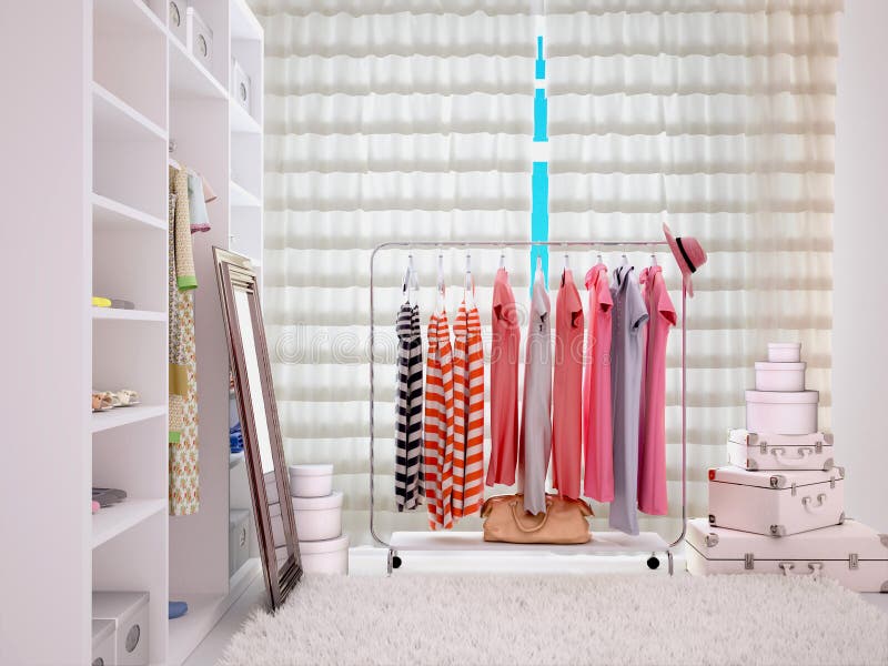 Light dressing room. stock illustration. Illustration of home - 83237476
