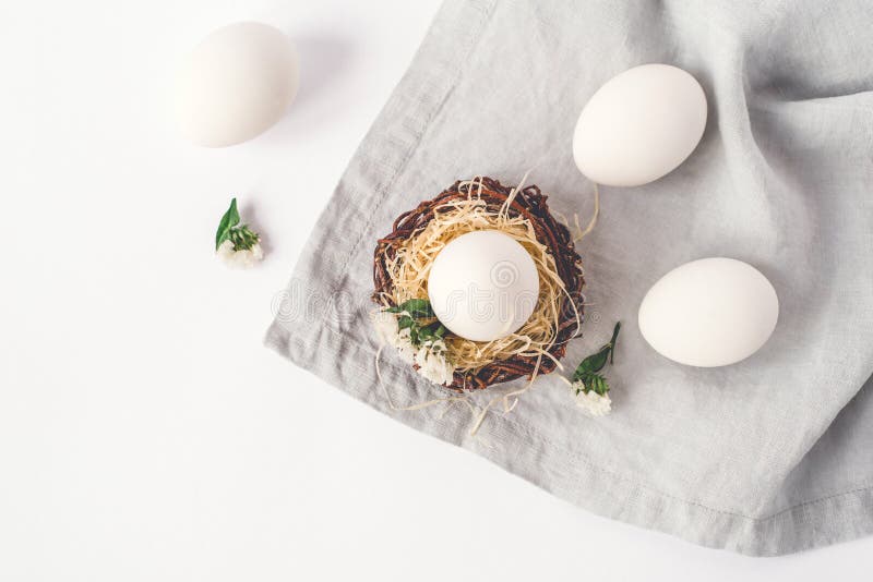 Light Easter Background with Easter Eggs. Stock Photo - Image of idea ...