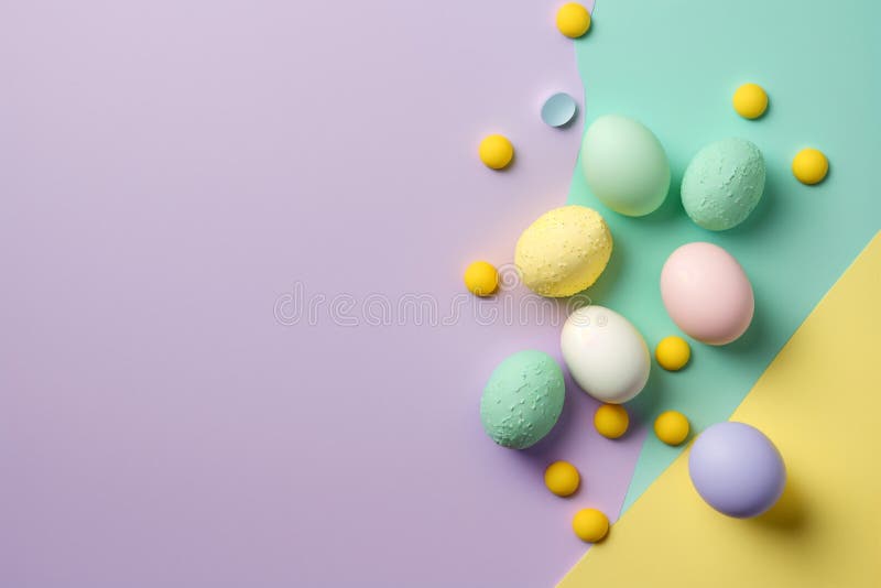 Light Easter Background in Pastel Colors. Template for Design. Mock Up ...