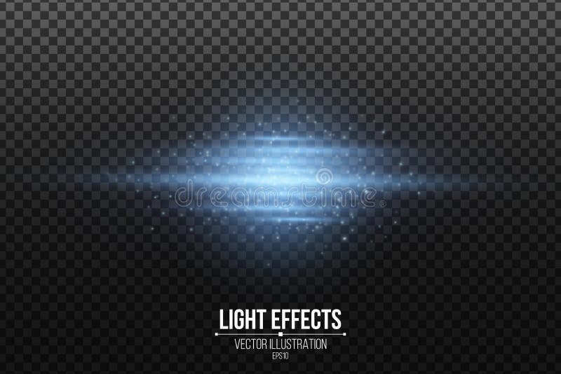 Light Effect of Blue Abstract Glowing Lines Isolated on a Transparent ...