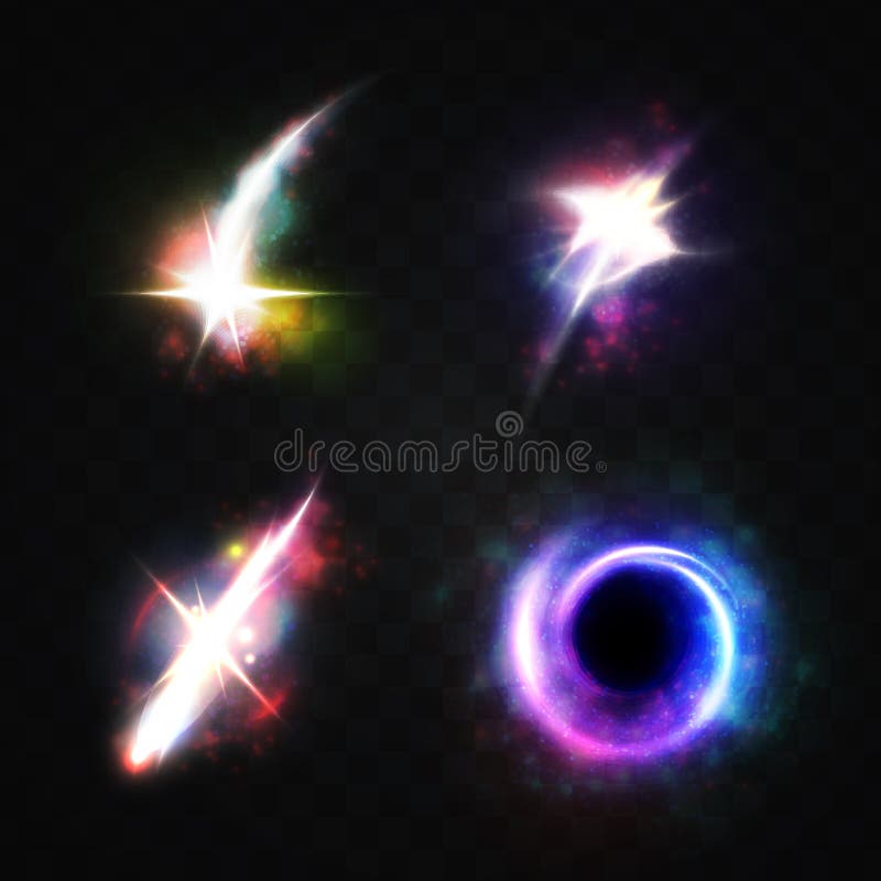 Set of Isolated Flares. Glow Light Effects for Your Artwork Stock ...