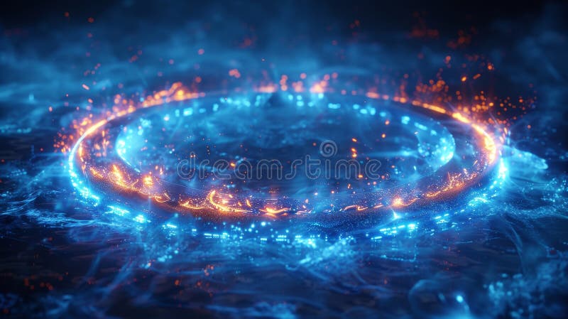 Light Effect Bubble Circle Shield in Futuristic Style Modern ...