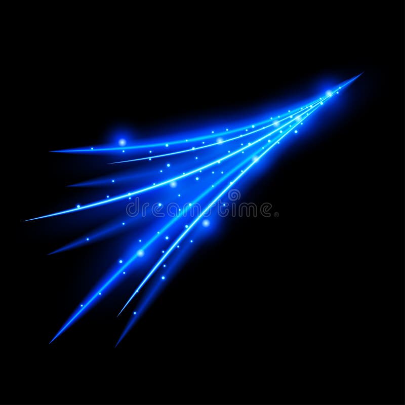 Light Effect with Curve Trail and Golden Sparkles Stock Vector ...