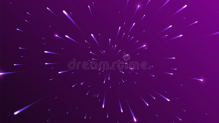 Light Effect. Dynamic Radial Glowing Lines in Motion Stock Vector ...