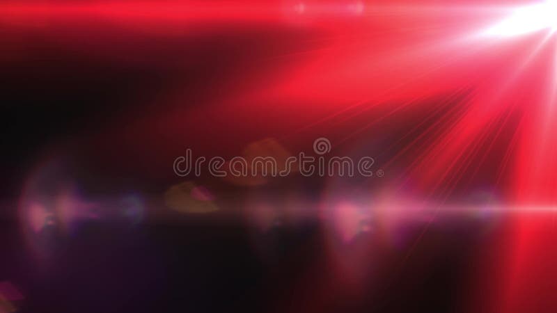 Light Effect Flickering a Bright Red Light Rays HD Stock Video - Video ...