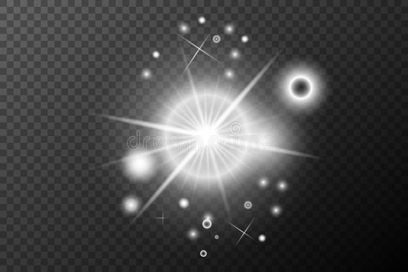 Light Effect, Isolated White Transparent Flare Explosion Sparkle Dust ...