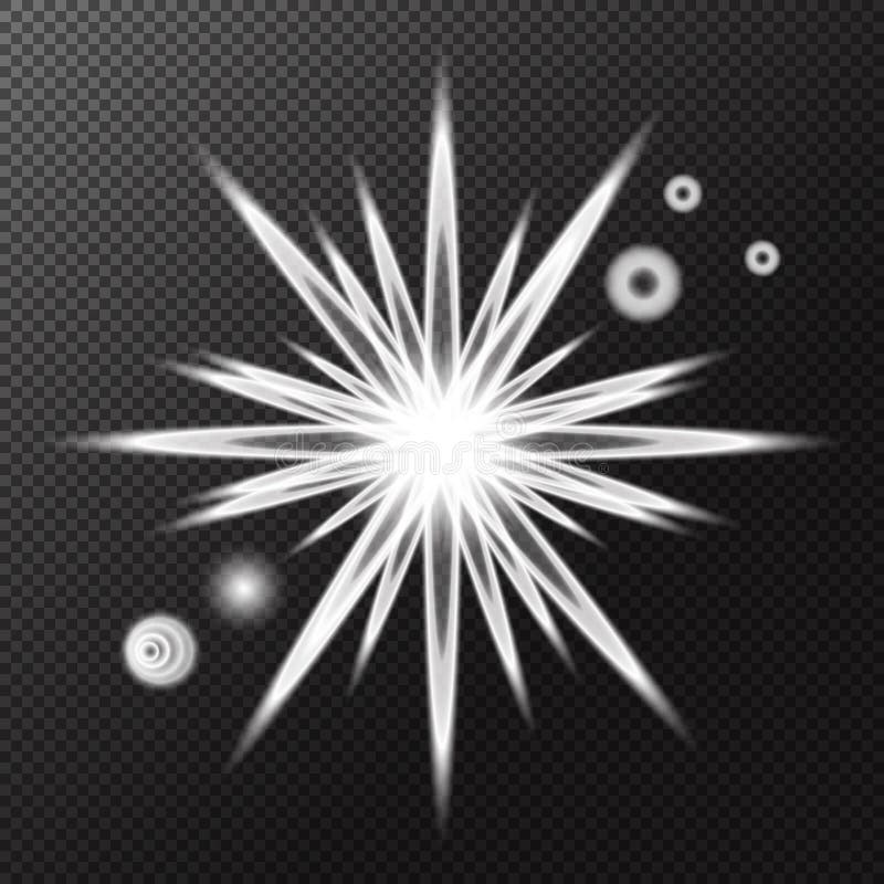 Light Effect. Isolated White Transparent Light Effect, Flare, Explosion ...