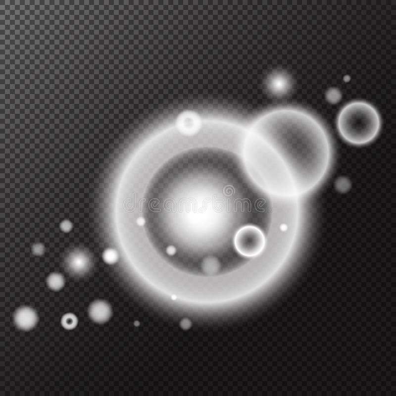 Light Effect. Isolated White Transparent Light Effect, Flare, Explosion ...