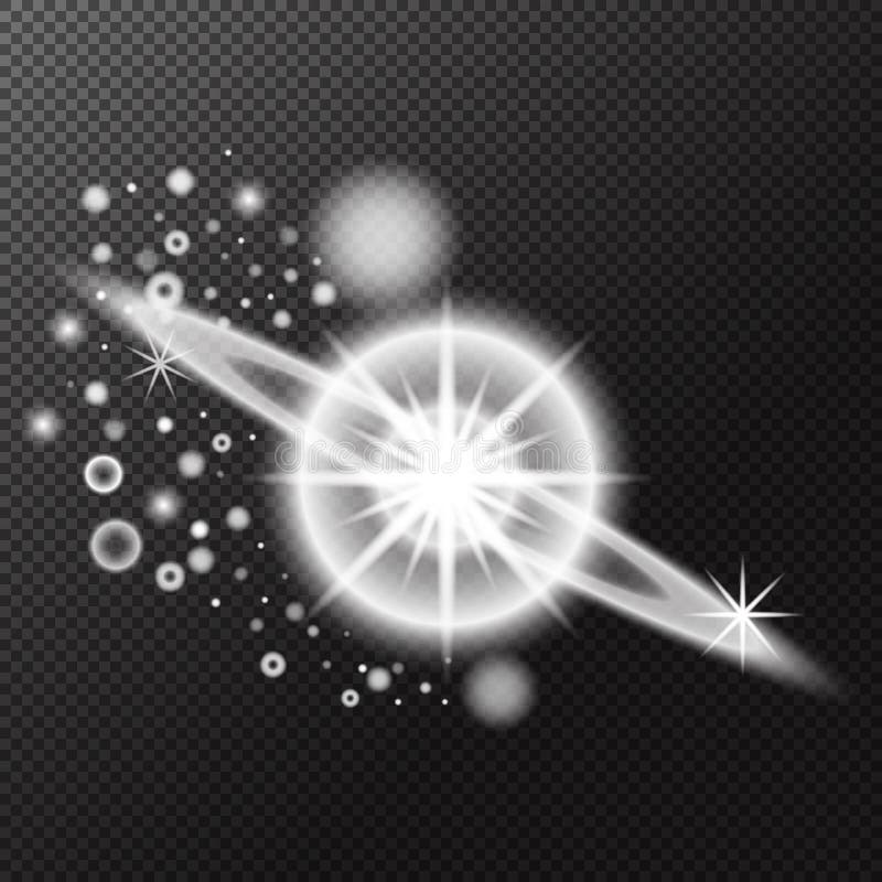 Light Effect. Isolated White Transparent Light Effect, Flare, Explosion ...