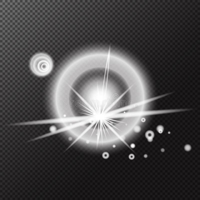 Light Effect. Isolated White Transparent Light Effect, Flare, Explosion ...