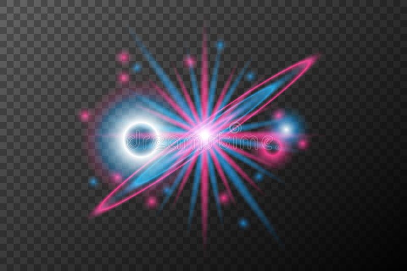 Light Effect Pink Blue Isolated Flare Explosion Shiny Dust Line Solar ...