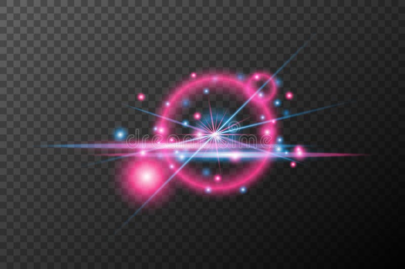 Light Effect Pink Blue Isolated Flare Explosion Shiny Dust Line Solar ...