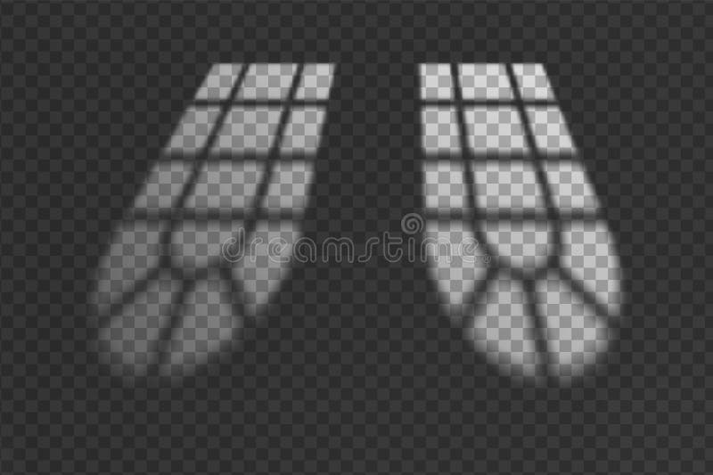 Light Effect Shadow Overlay from Two Arched Window Isolated Transparent ...