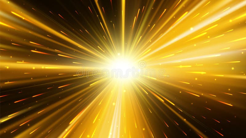 Light Effect. Star Burst. Gold Glitter Star or Sun Stock Vector ...