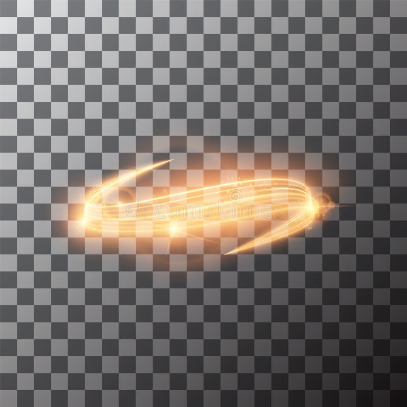 Light Effect Trails, Golden Glitter Glow Waves and Sparkling Flare ...