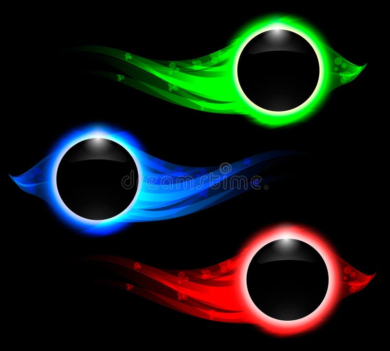 Light Effects on Circle Placeholder for Your Text. Stock Illustration ...