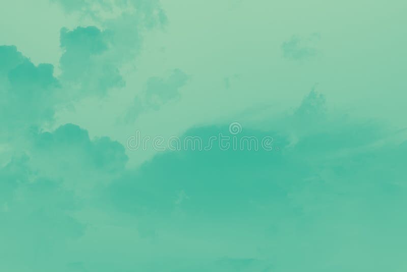 Light Emerald Green and Mint Color Sky, Pastel Background Stock Image ...