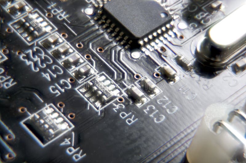Light Emitted Diodes in Printed Circuit Board. Stock Image - Image of ...