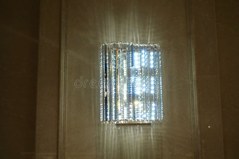 Led crystal wall light stock image. Image of chinese - 137009875