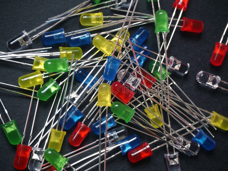 Heap of Light Emitting Diodes Stock Image - Image of components ...