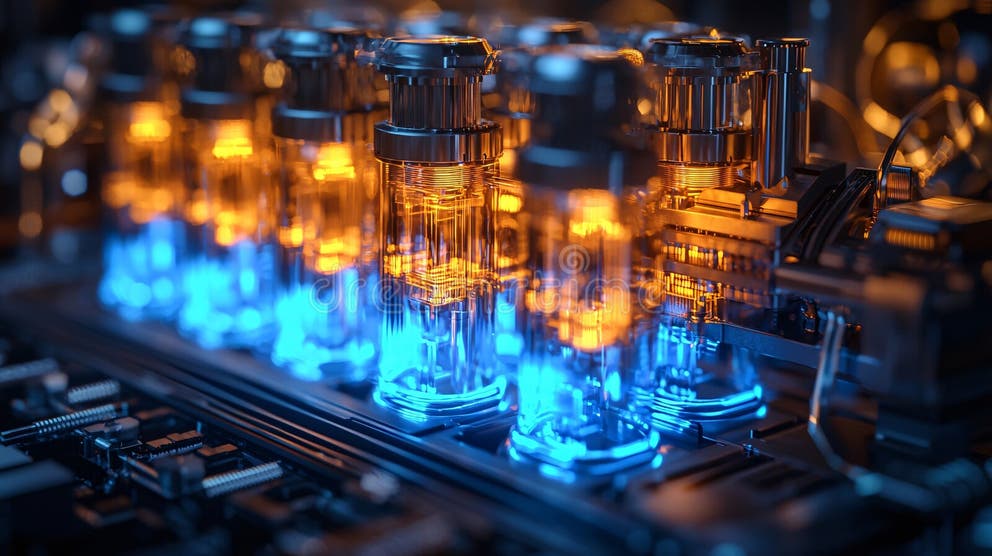 Light emitting tube array stock image. Image of component - 373881565