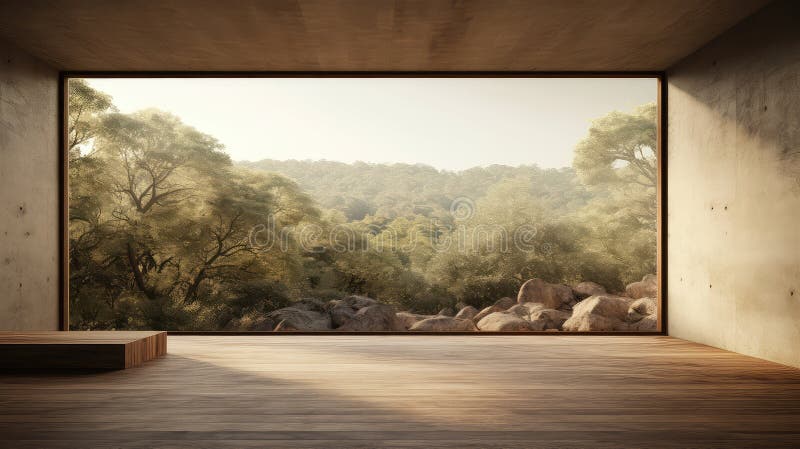 Light Empty Inside Nature Background Stock Illustration - Illustration ...