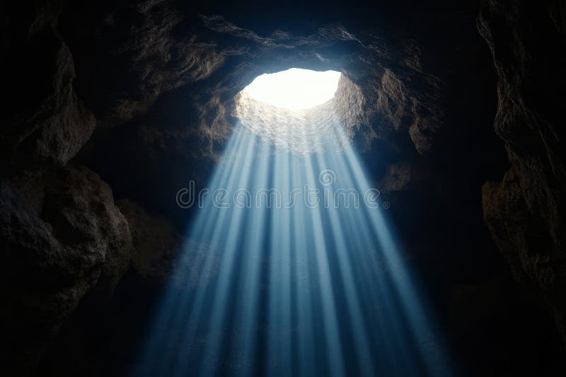 Light at the End of the Cave Hope Mystery Darkness Light Breakthrough a ...