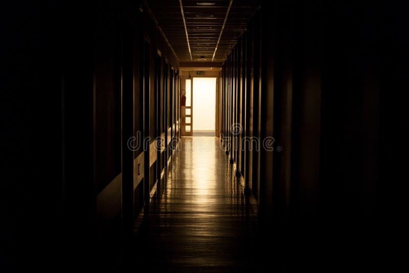 Light at the End of Corridor Stock Photo - Image of black, corridor ...