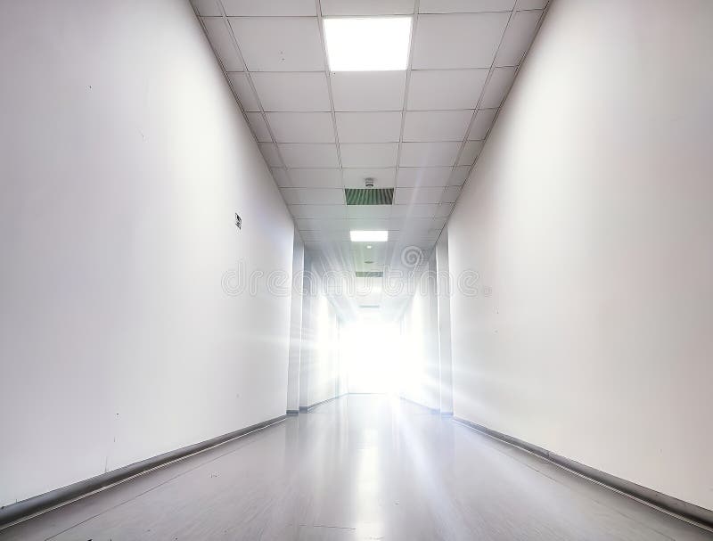 The Light at the End of the Corridor Stock Image - Image of floor ...