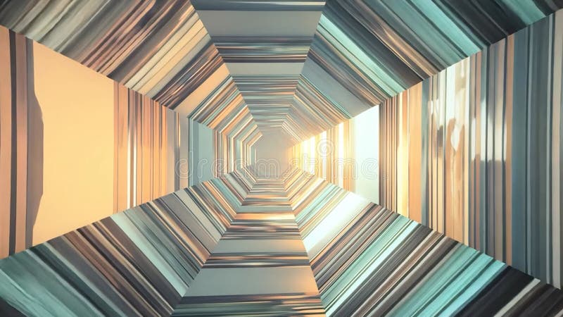 Light at the End of Hexagonal Tunnel, Created with Parallel Lines ...