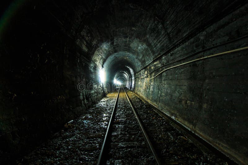 Light At The End Of Railroad Tunnel Stock Photo - Image: 37405244