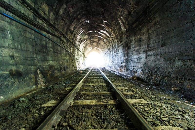 Light at the End of Railroad Tunnel Stock Photo - Image of future ...