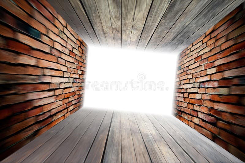 Light Bursting through a Brick Wall Stock Photo - Image of wall ...