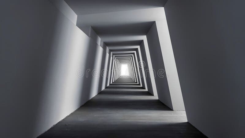 Light at the End of the Tunnel. an Abstract Geometric Corridor with a ...