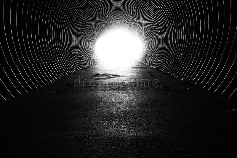 Light at the End of the Tunnel Stock Image - Image of abstract, black ...