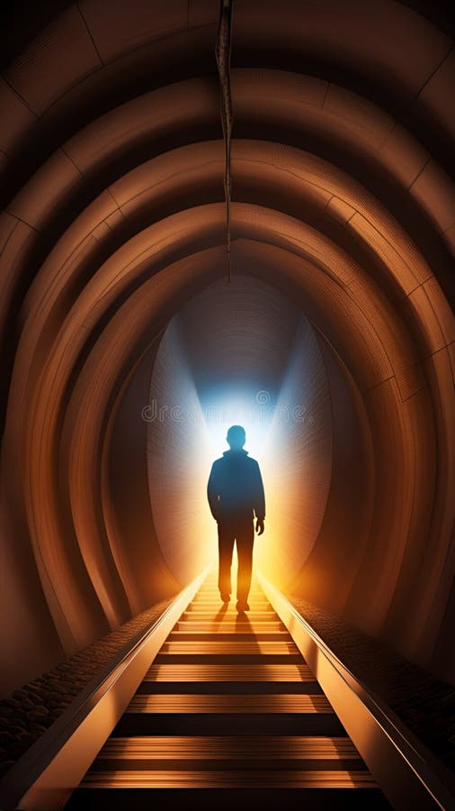 A Light at the End of the Tunnel Road Pavement Pathway Stock ...