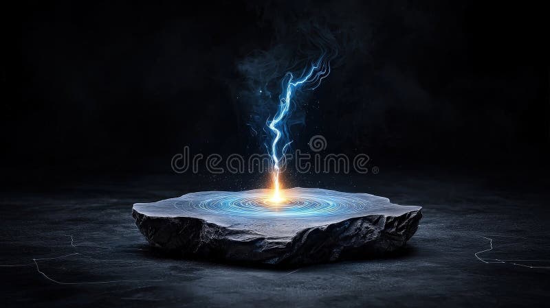 Light and Energy Emanating from a Mysterious Stone in Dark Environment ...