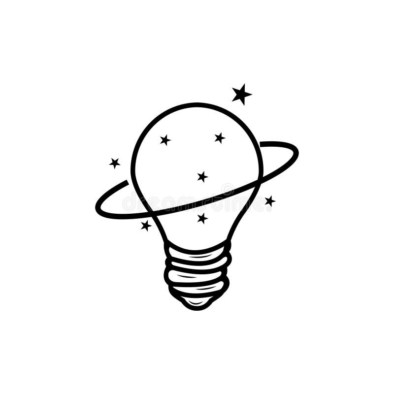 Light Energy Logo Planet Illustration Abstract Line Design Vector Stock ...