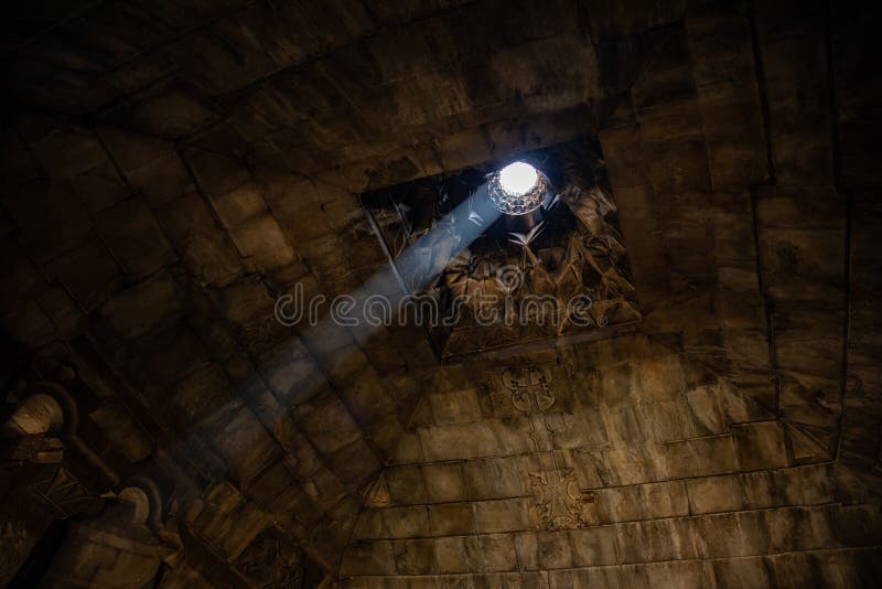 Light Entering the Church from the Ceiling Stock Image - Image of ...