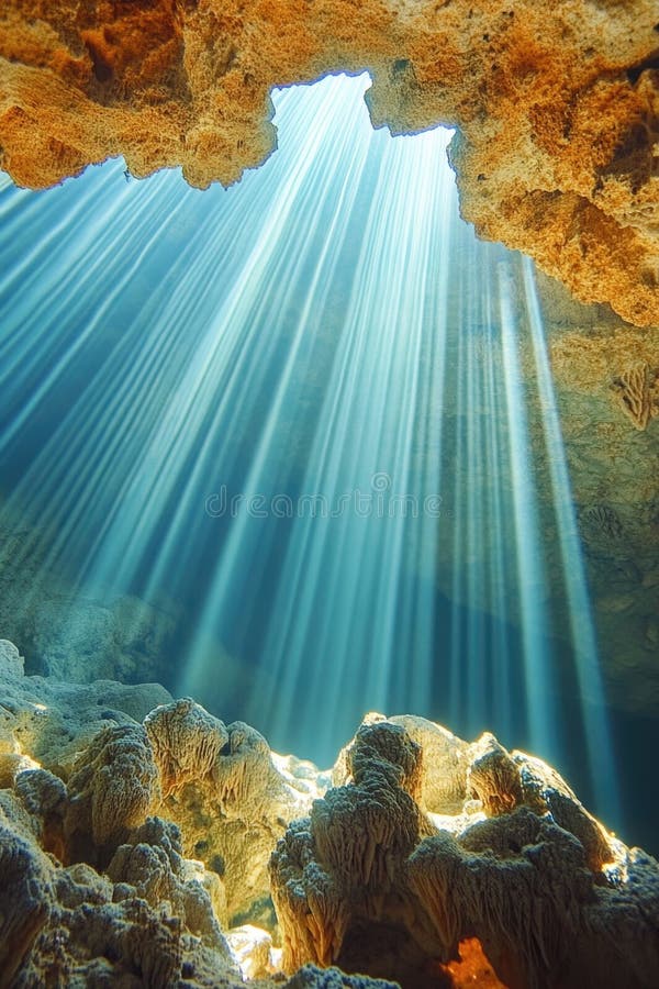 Light enters cave stock photo. Image of shining, guidance - 380386268