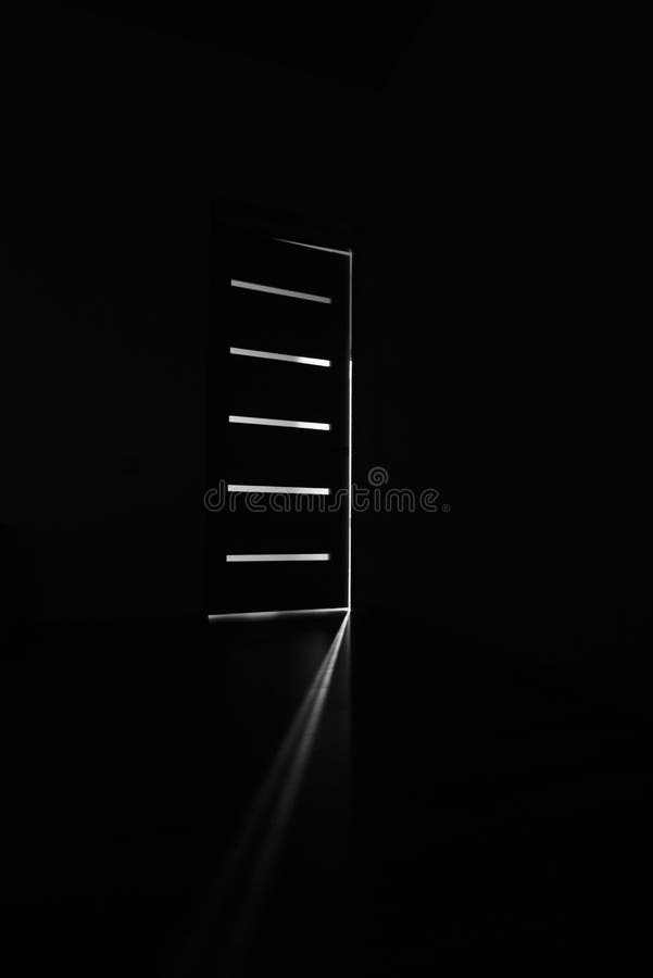Light Escaping Behind Open Door Stock Photo - Image of light, backlit ...